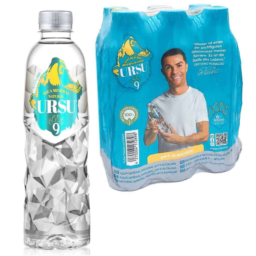 Ronaldo Water Natural Alkaline Ursu 9 - 500ml